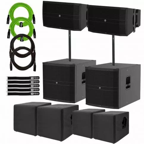 (2) Mackie DRM12A 12" Array Speakers with 18" Subwoofers | IDJNOW