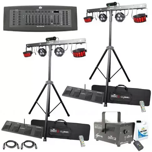 (2) Chauvet DJ GigBAR 2 Systems with Foggers & Controllers | IDJNOW