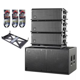 (3) DAS Event-208A Dual 8" Powered Line Array Speakers & (1) Event 218A ...