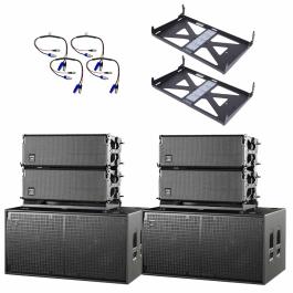 (4) DAS Event-208A Dual 8" Powered Line Array Speakers & (2) Event 218A ...