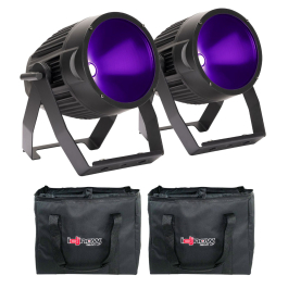 ADJ UV PAR 100IP IP65-Rated UV LED Fixture 2-Pack with Bags