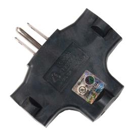 ADJ EC3FER Black Edison Tri Tap Power Adapter | IDJNOW