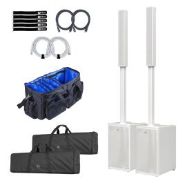 RCF EVOX-J9-W 12" Column Array White 2-Pack with Cables