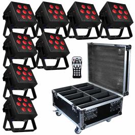 (8) Blizzard Lighting SkyBox EXA Rechargeable Wireless LED Par Light ...
