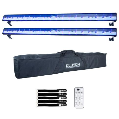 ADJ Eco UV Bar Plus IR Black Light 2-Pack with Bag Package