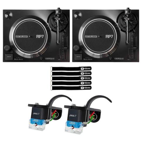Reloop RP-7 7" DJ Turntable System 2-Pack with Cartridges