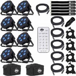 (2) Eliminator Mega Flat Hex L PAK4 & DMX Terminator | IDJNOW