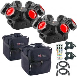 (2) Chauvet DJ Helicopter Q6 Lights with Cases | IDJNOW