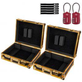 (2) Odyssey FZ1200GOLD Turntable Cases with Locks | IDJNOW