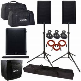 (2) QSC K12.2 12" Powered Speakers Package | IDJNOW