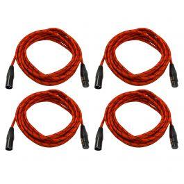 (4) Clutch 20' Red XLR Mic / Speaker Cables | IDJNOW