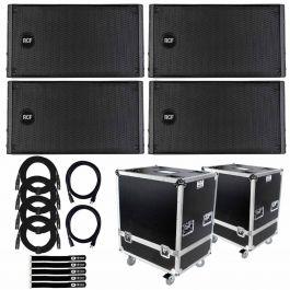 4x RCF HDL 10-A Line Array Speakers w/Flight Cases | IDJNOW