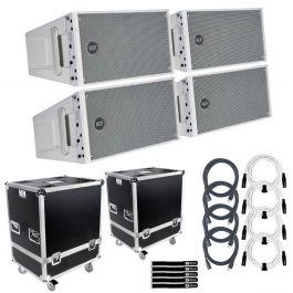 4x RCF HDL 10-A White Line Array Modules with Cases | IDJNOW