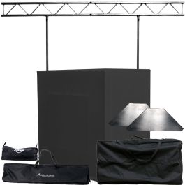 Eliminator Pro Event Table 2 with Shelves & Black Scrim | IDJNOW