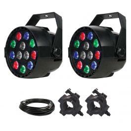 Eliminator Lighting Mini Par RGBW LED Par Light Duo Package | IDJNOW