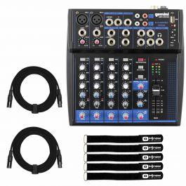 Gemini GEM-08USB 8 Channel USB Mixer with Cables | IDJNOW