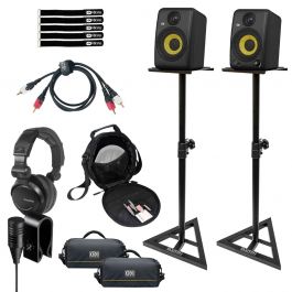 KRK GOAUX4-NA 4" Monitor System with Monitor Stands | IDJNOW