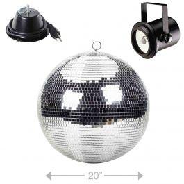 ProX MB-20 20" Mirror Ball with Motor & Pinspot | IDJNOW