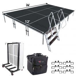 ProX StageQ 12' x 24' Platform with 3 Step Unit | IDJNOW