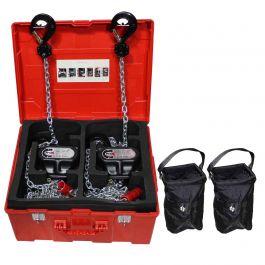 ProX XT-MCH1TX2-30FT Set of 2 1 ton Manual Chain Stage Hoists with 30ft ...