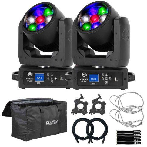 (2) ADJ FOCUS-FLEX Moving Heads with Tote | IDJNOW