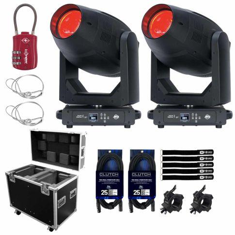 (2) ADJ FOCUSPROFILE Moving Heads with Case | IDJNOW