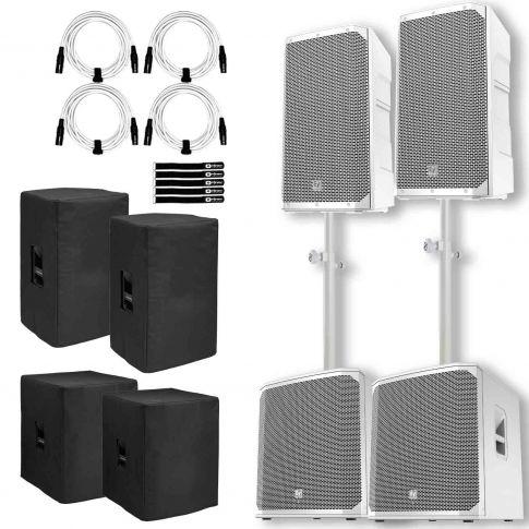 (2) Electro-Voice 12" White Speakers with 18" Subs | IDJNOW