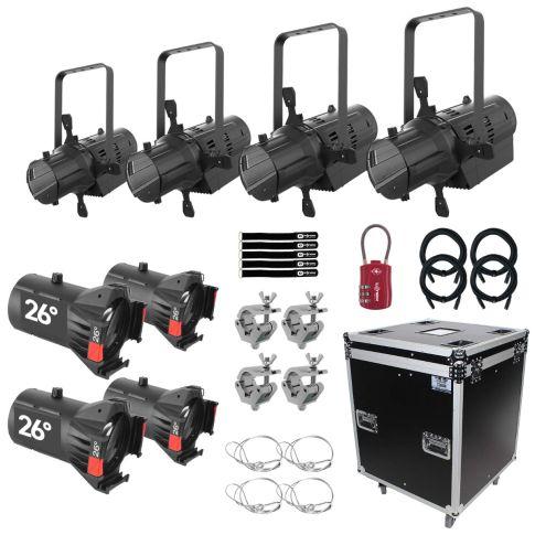 4x Chauvet Professional Ovation ED-200WW & 26° Lens | IDJNOW