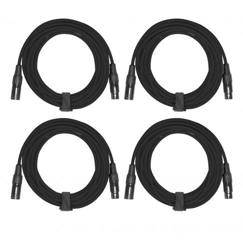 (4) Clutch 20' Sure-Fit XLR Mic / Speaker Cables | IDJNOW