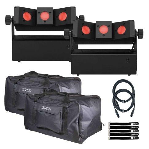 2x Chauvet DJ EZBeam Q3 ILS Effect Lights with Bags | IDJNOW