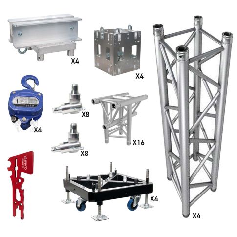 Complete Four Truss Tower Pack with Chain Hoists | IDJNOW