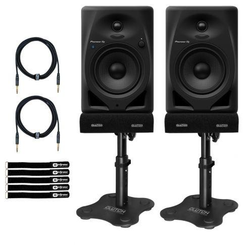 Pioneer DJ DM-50D-BT Monitors with Desk Stands | IDJNOW