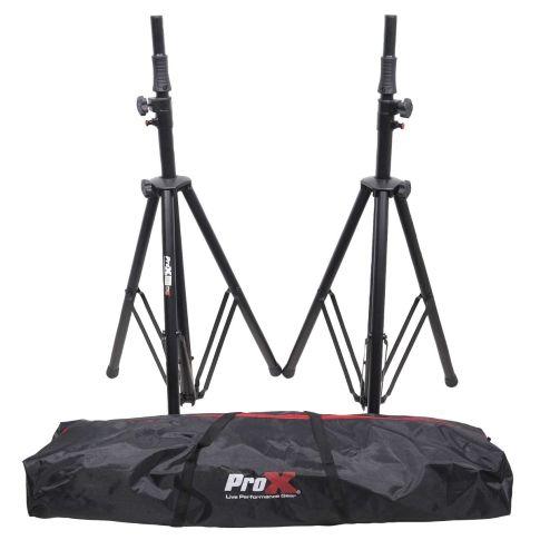ProX T-SS82P Set of Black Speaker Stands with Bags | IDJNOW