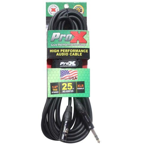 ProX XC-SXF25 25FT 1/4" TRS to XLR3-F Audio Cable | IDJNOW