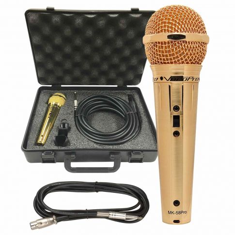 VocoPro MK58PRO Professional Vocal Microphone in Gold | IDJNOW